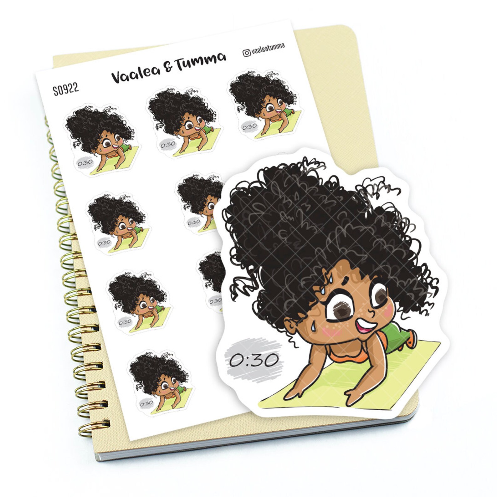 Planner Stickers zuri Plank Workout S0922/S0929 - Etsy