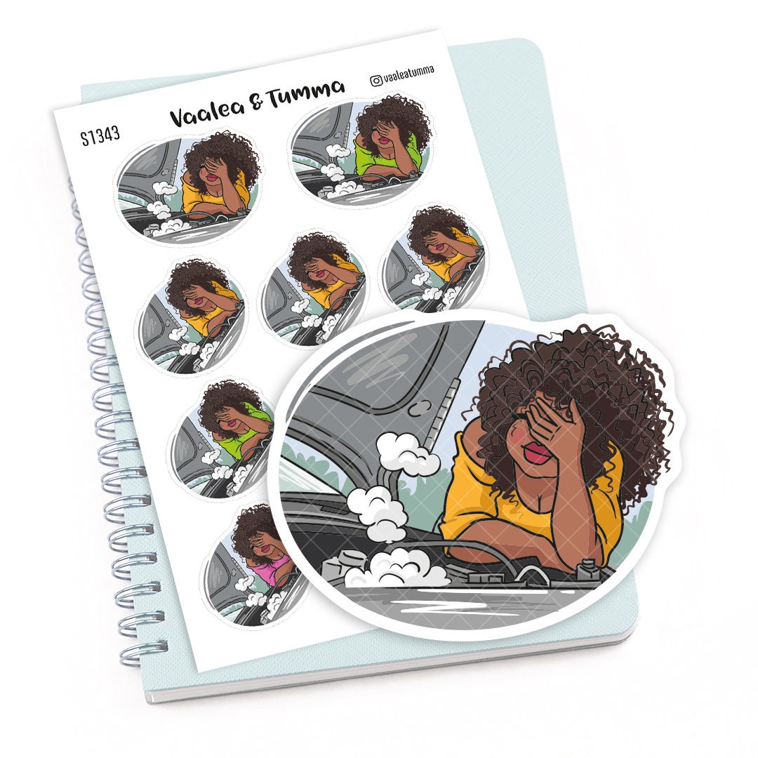 Car Breakdown Reminder Stickers for Planners, Jada - S1343 - Etsy