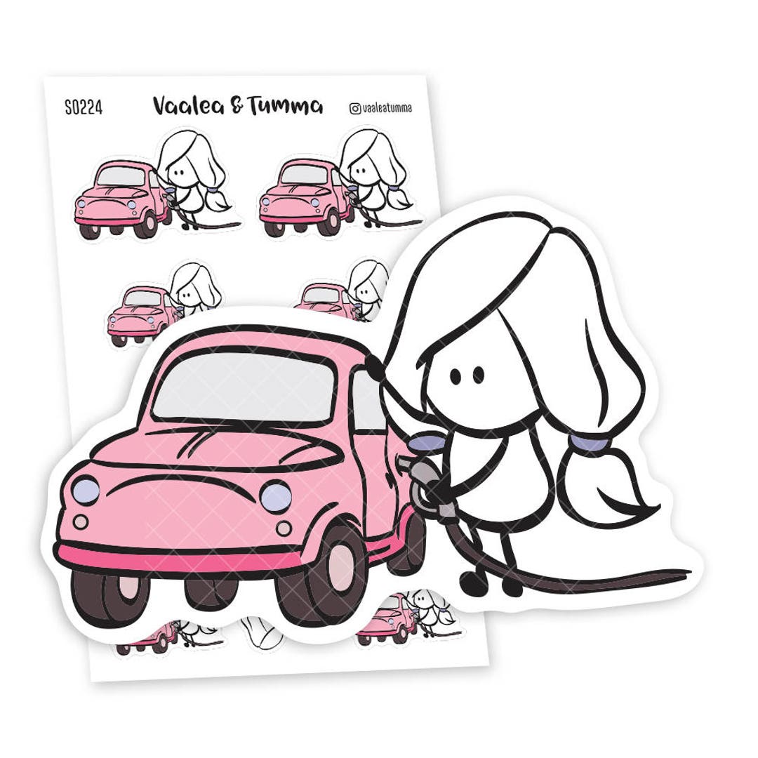 Fuel Fill up Planner Stickers, Ensi - S0224, Refuel Planner Stickers ...
