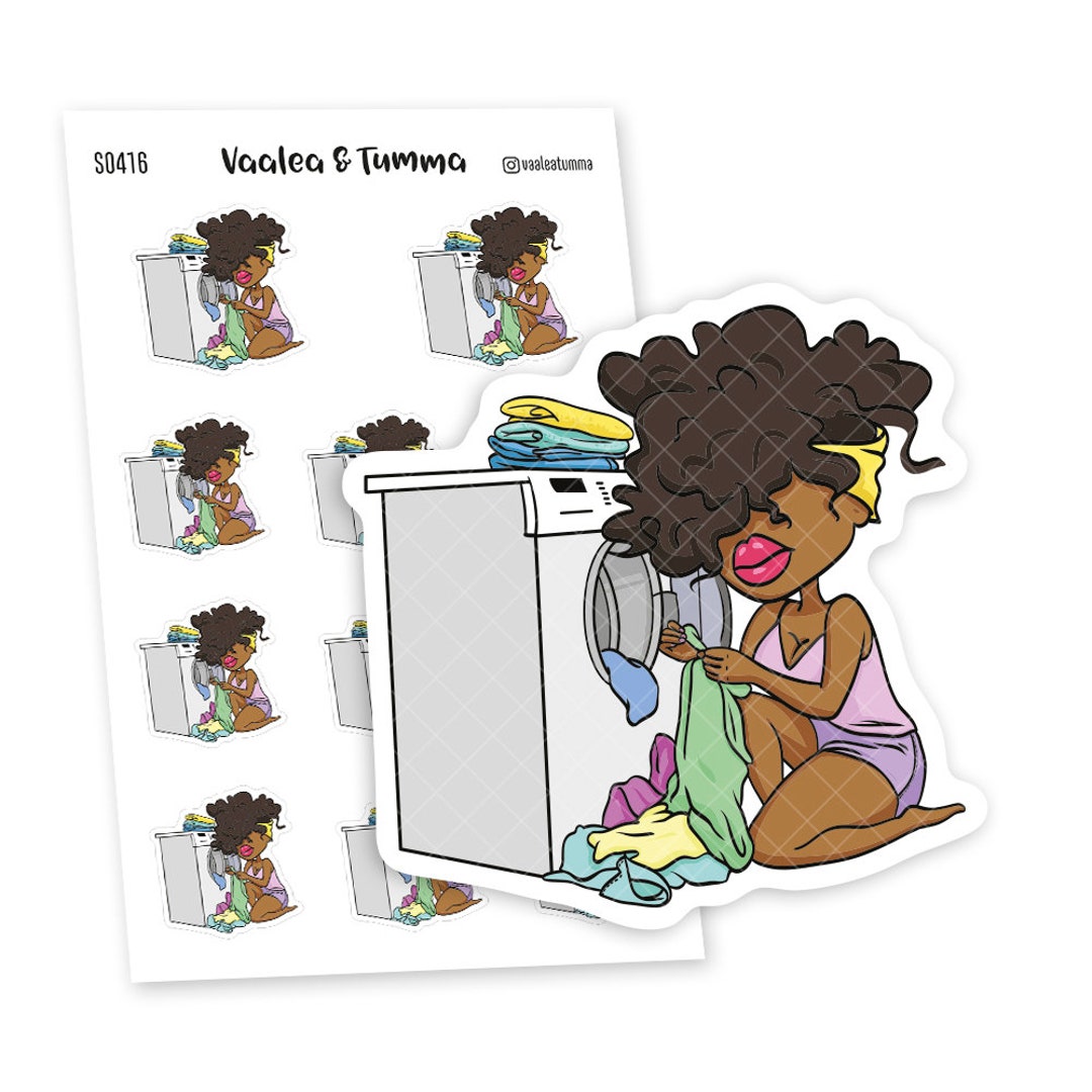Fun Laundry Reminder Stickers for Your Planner - Laundry Today or Naked ...
