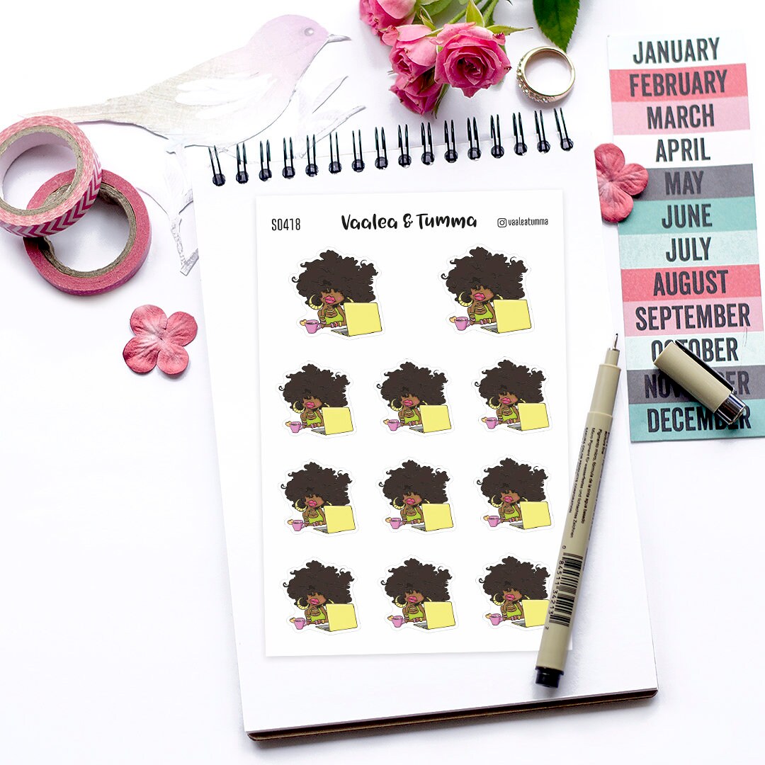 No Coffee No Workee Planner Stickers Nia S0418/S0544 | Etsy