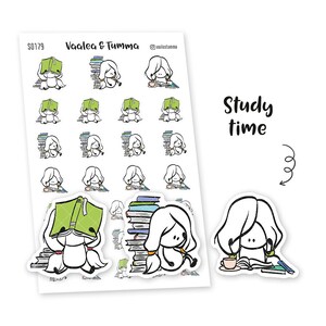 Study Time Planner Stickers, Ensi S0179, Studying Planner Stickers - Etsy