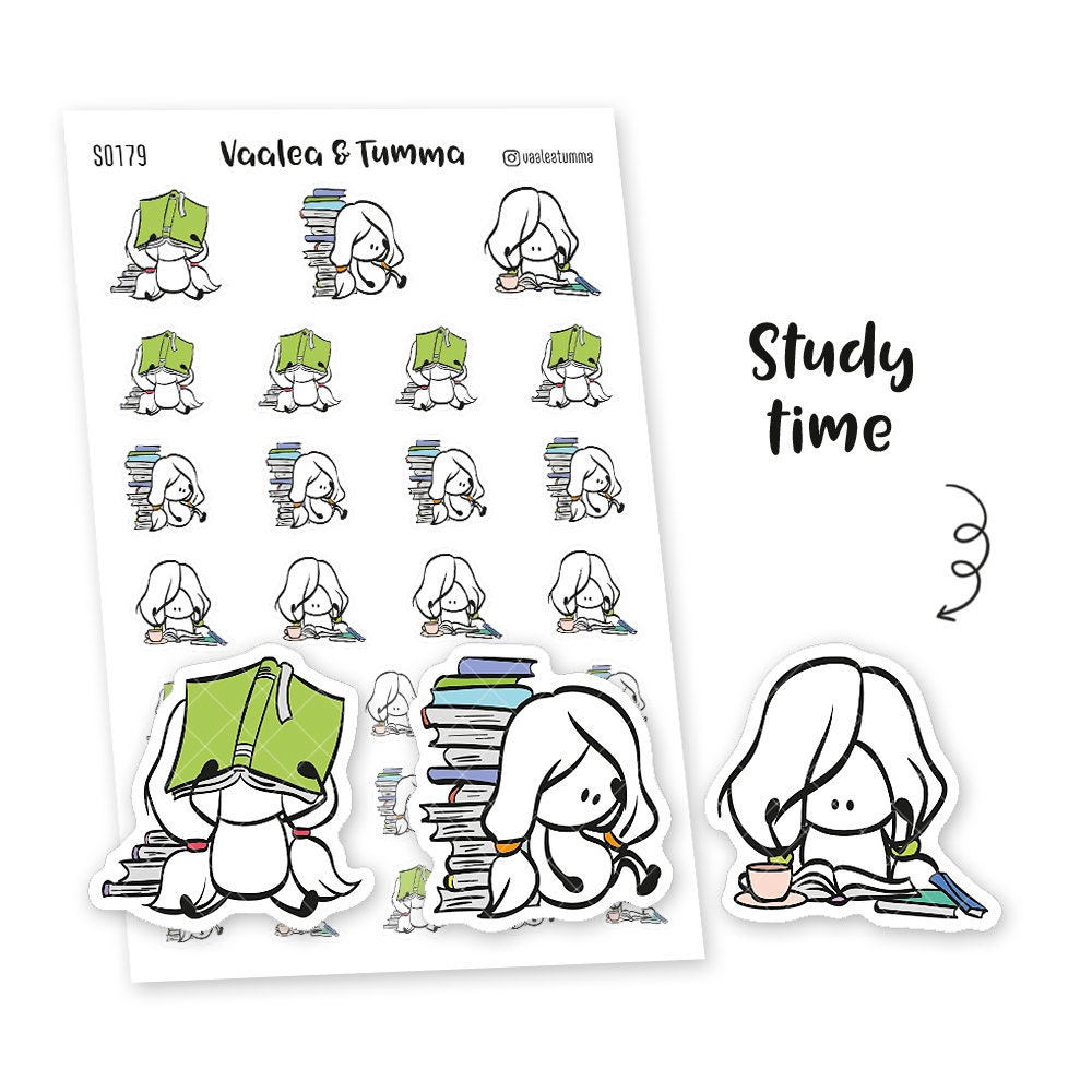 Study Time planner stickers Ensi S0179 Studying planner | Etsy