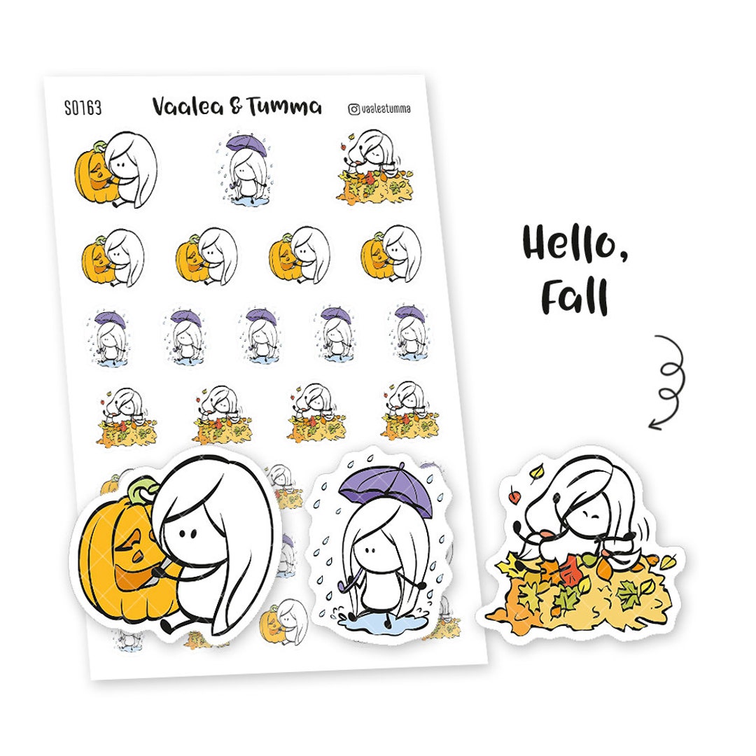 Hello, Fall Planner Stickers, Ensi S0163, Autumn Planner Stickers ...