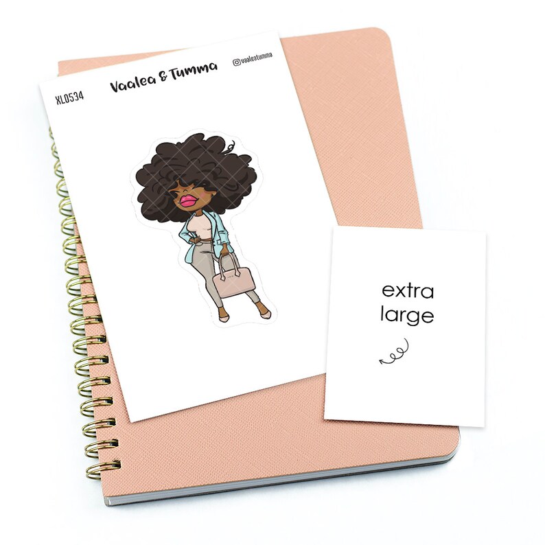 Style Large / Extra large planner stickers Nia/Brown | Etsy