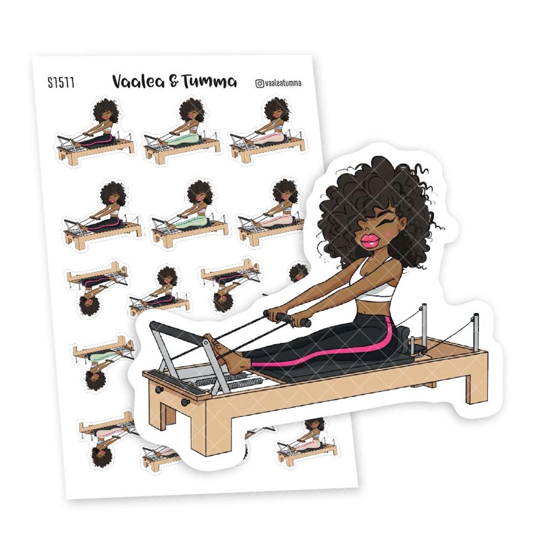 Pilates Planner Stickers, Reformer Machine Art, Fitness Journal, Gym ...