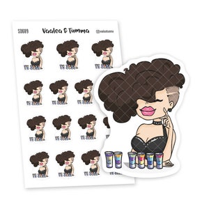 Saturday Night Planner Stickers, Nia S0671/S0689, Cocktails Planner ...