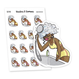 It's Time to Wash Your Hair Planner Stickers, Nia S0749/S0768, Bath ...