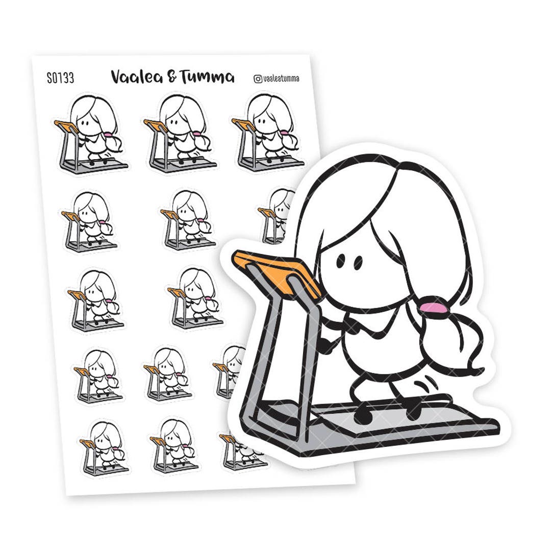 Planner Stickers Ensi - Treadmill, S0133, Workout Stickers, Cute ...