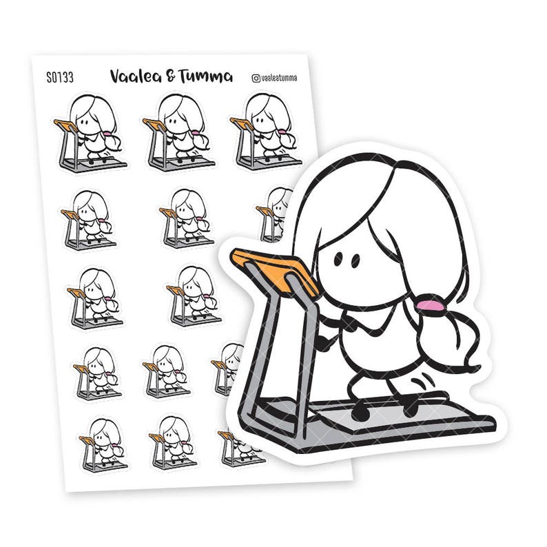 Planner Stickers Ensi - Treadmill, S0133, Workout Stickers, Cute ...