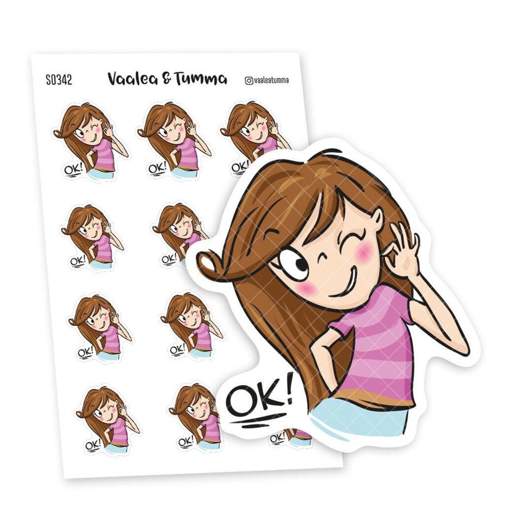 I'm OK Planner Stickers: Vaalea Hand-drawn Stickers - Etsy