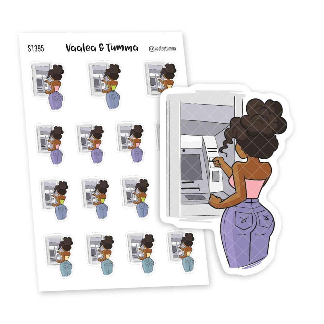 Cash Withdrawal Planner Stickers, Nia - S1395/S1403. ATM Money ...