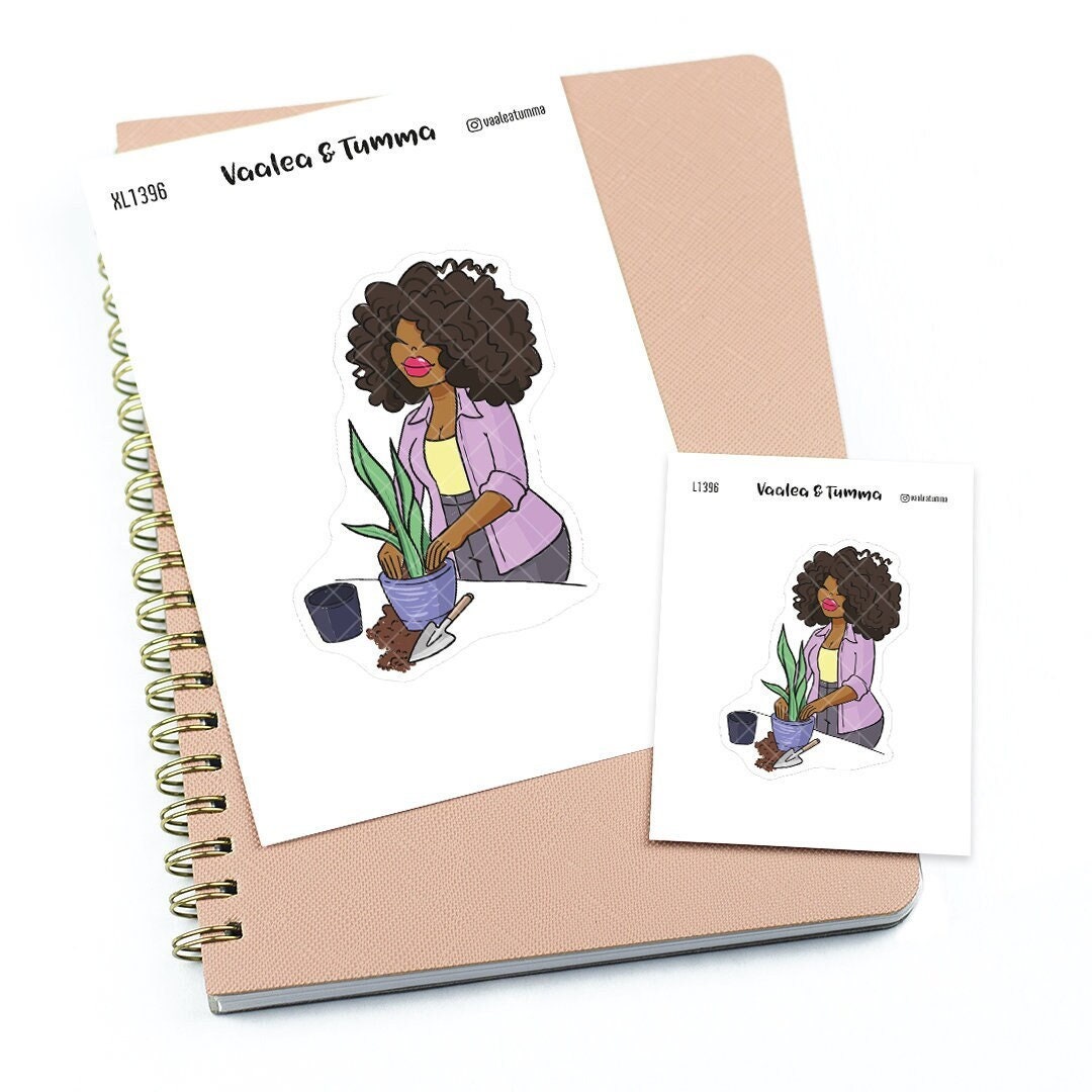 Botanical Relocation - Large / Extra Large Planner Stickers "nia/brown ...