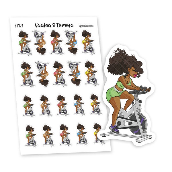 Bike Exercise Stickers - Etsy