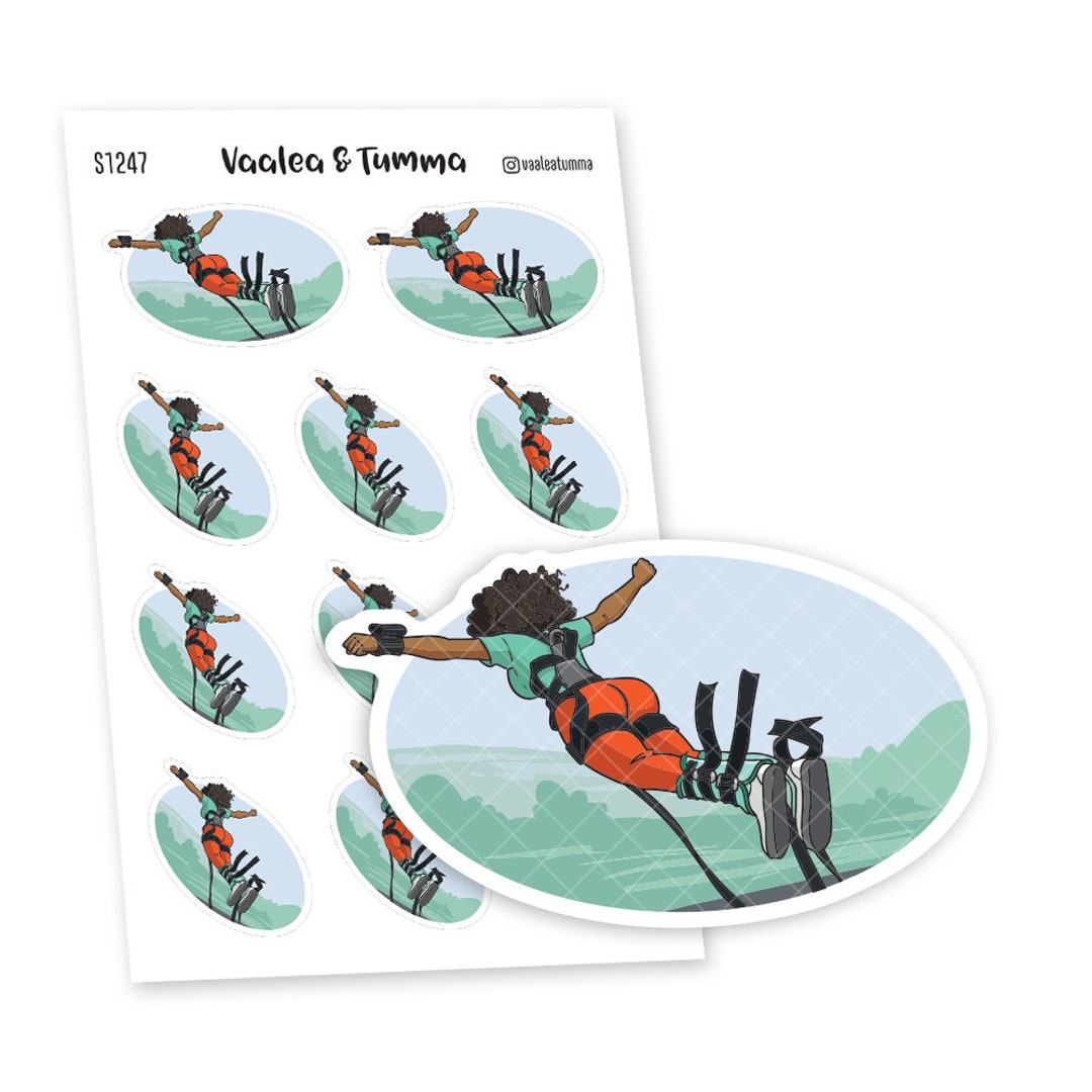 Add Some Thrill to Your Planner With Bungee Jumping Stickers, Nia ...