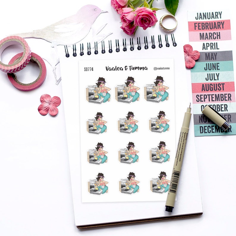 Wash the Dishes Planner Stickers Nia S0755/S0774 - Etsy