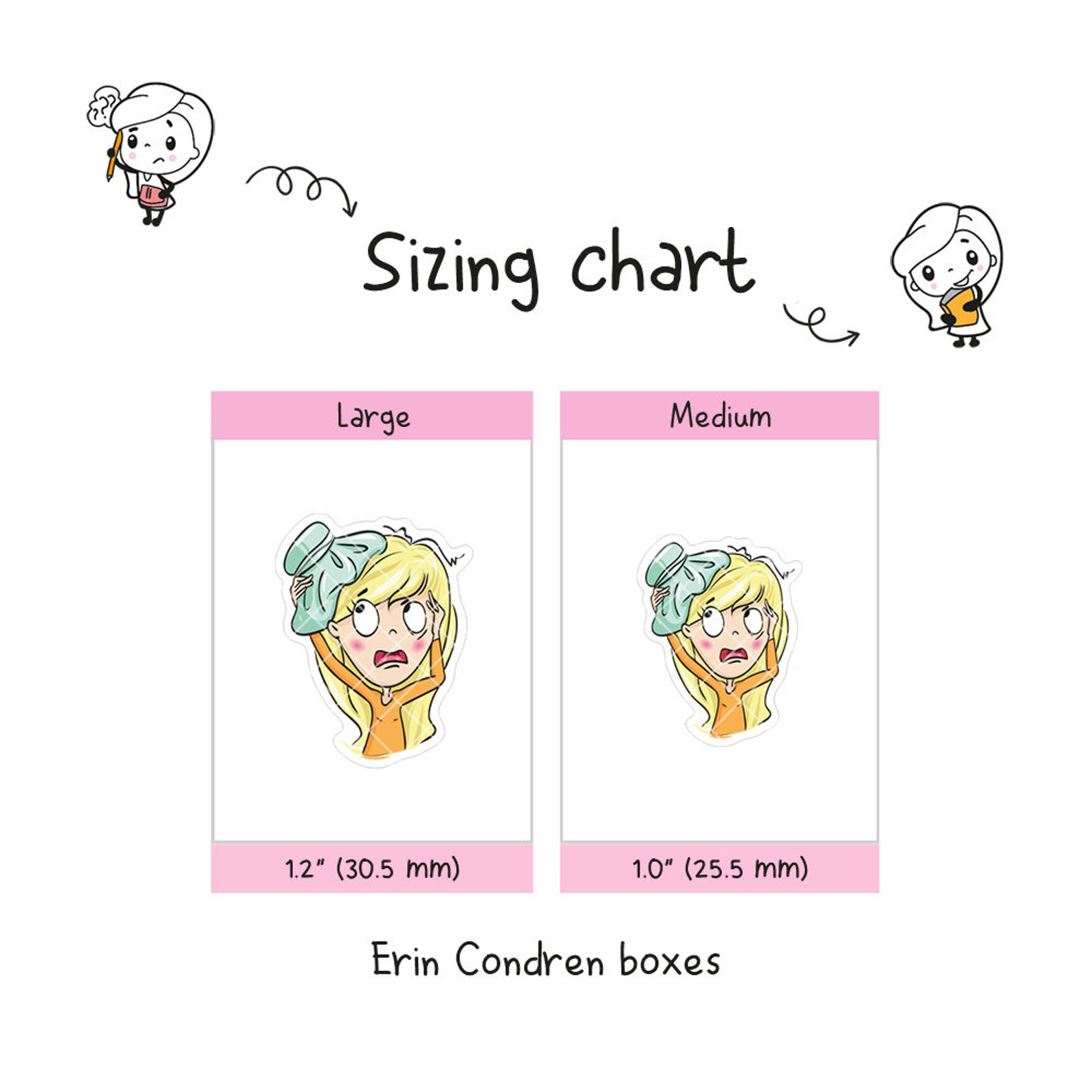 Headache Planner Stickers Vaalea S0446-447 Health Stickers | Etsy