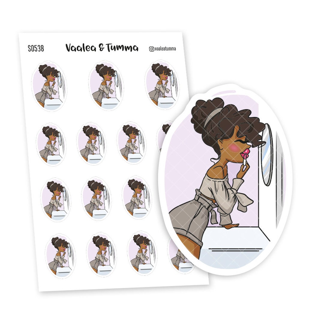Kawaii Girl Planner Stickers, Nia Beauty, Matte Paper - Etsy