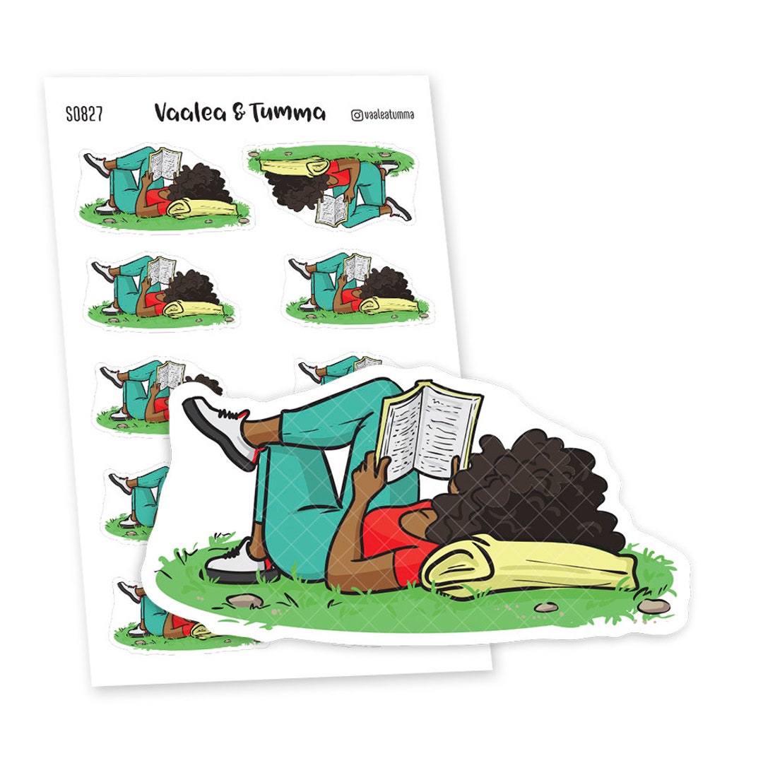 Enjoy Every Day Planner Stickers, Reading in Park Kawaii Stickers - Etsy