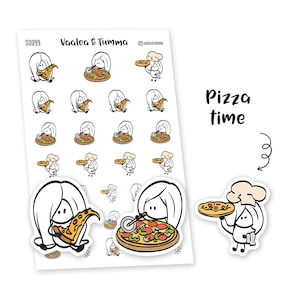 Ensi Pizza Planner Stickers, S0099, Pizza Time Stickers, Pizza Party ...