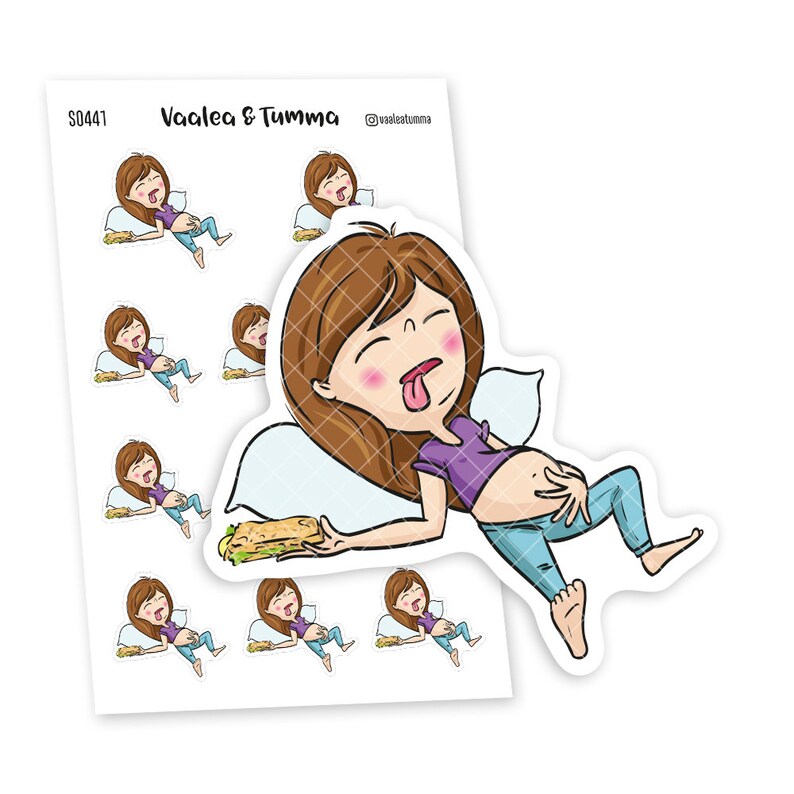 No me gusta la comida me encanta Pegatinas del | Etsy