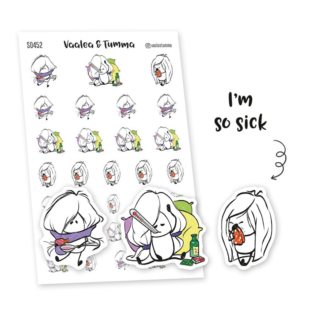 I'm so Sick Planner Stickers, Ensi S0452, Illness Stickers - Etsy