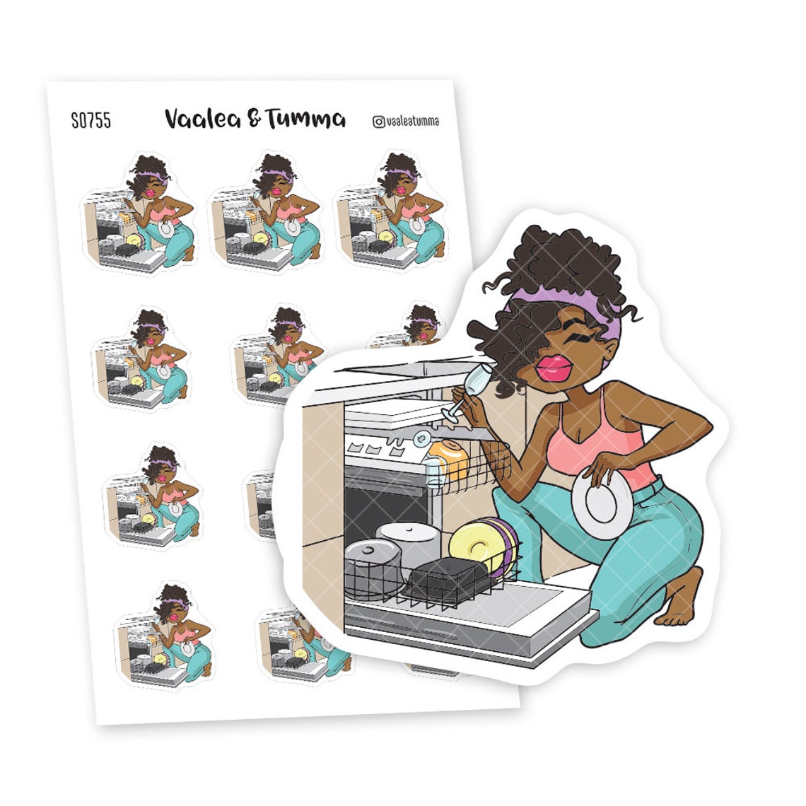 Wash the Dishes Planner Stickers Nia S0755/S0774 | Etsy