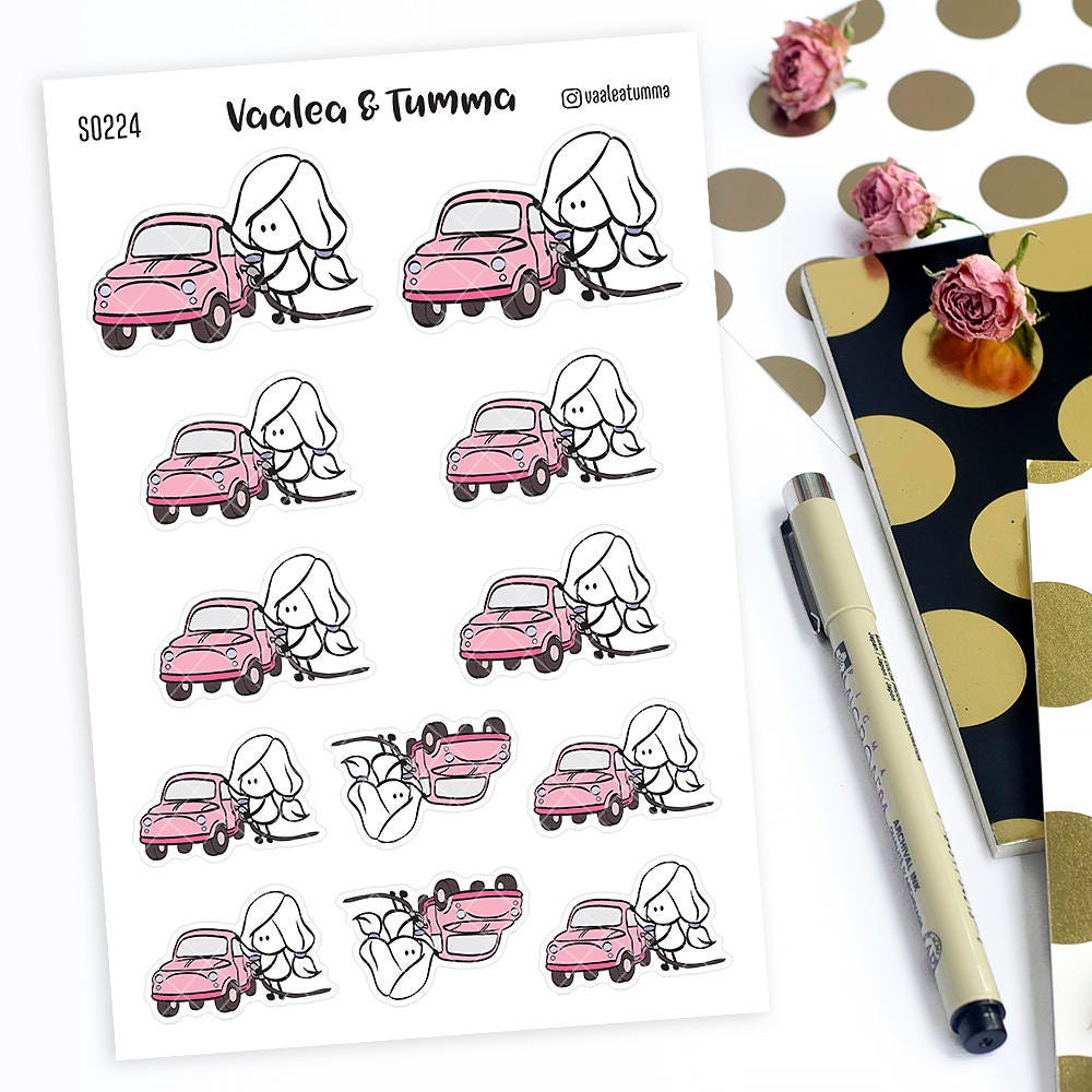 Fuel Fill up Planner Stickers, Ensi - S0224, Refuel Planner Stickers ...