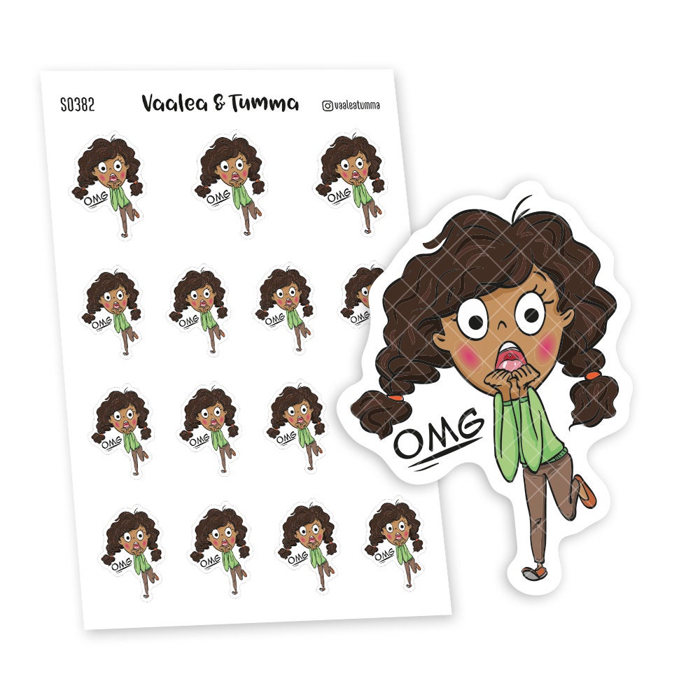 OMG Planner Stickers, Hand-drawn Kawaii Stickers - Etsy