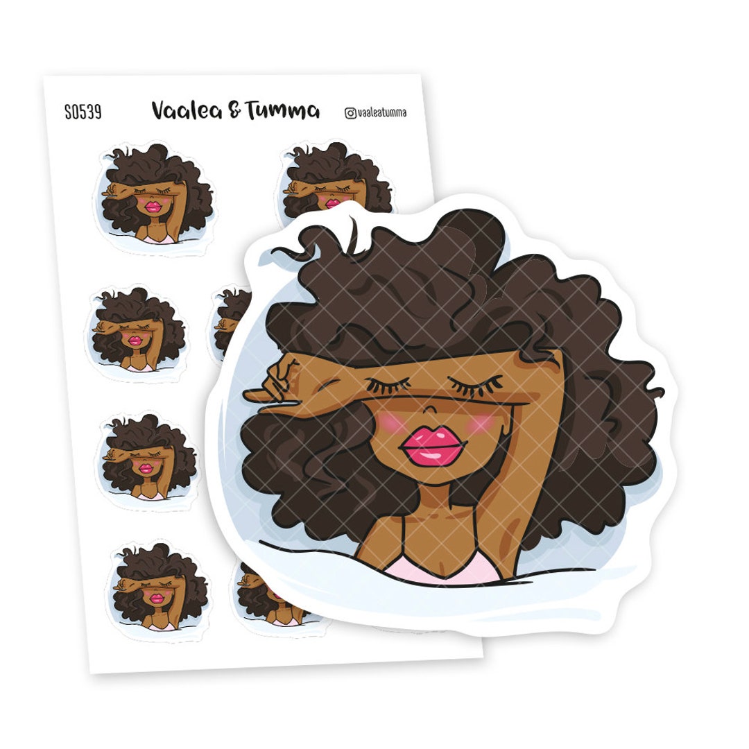 Lazy Mode Kawaii Planner Stickers, Sleepy Girl, Journal Stickers - Etsy