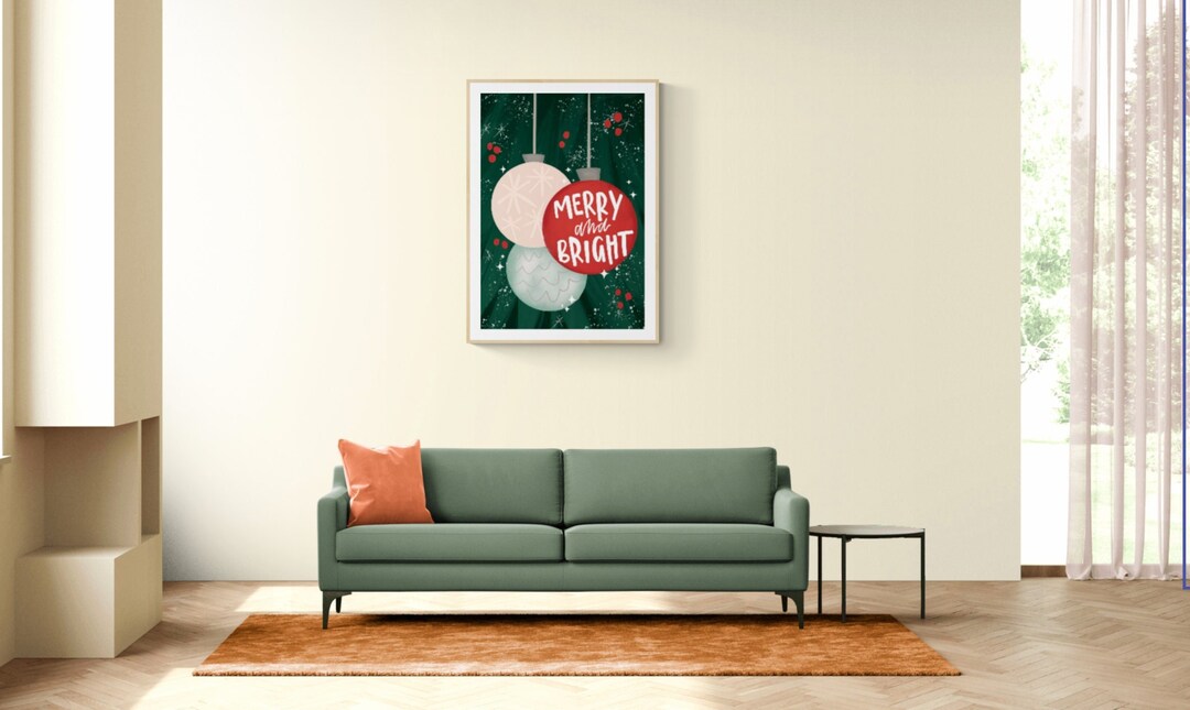 Merry & Bright Print - Etsy