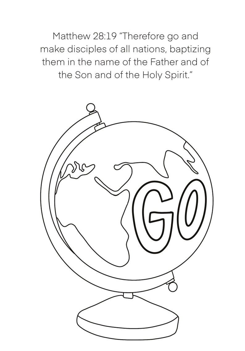 Great Commission Coloring Page - Etsy