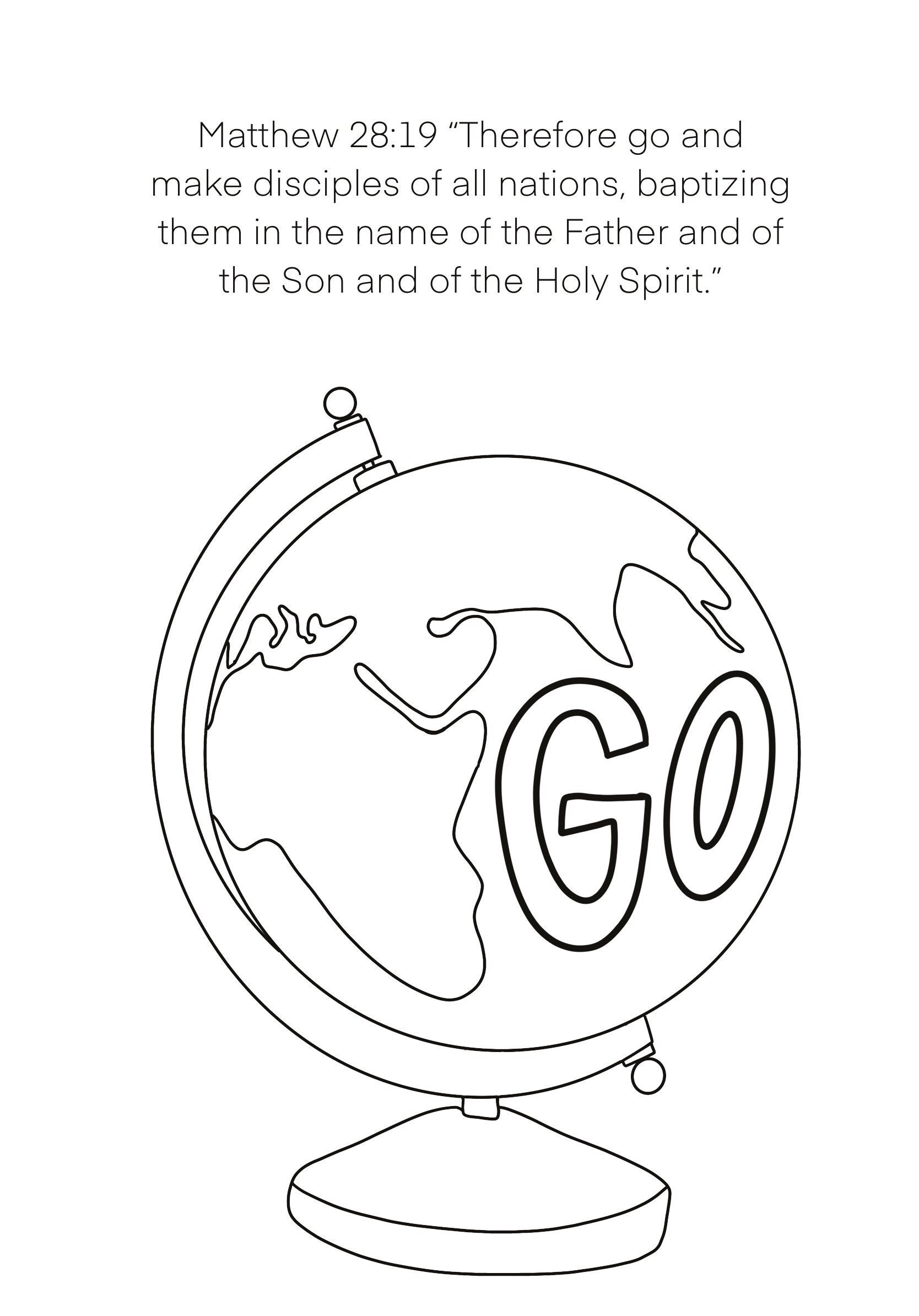Great Commission Coloring Page - Etsy Great Commission Coloring Page - Etsy