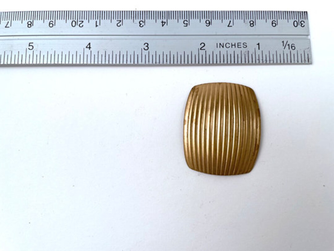 Solid Brass Ribbed & Raised Rectangle - Sold in Units of 12 - Etsy