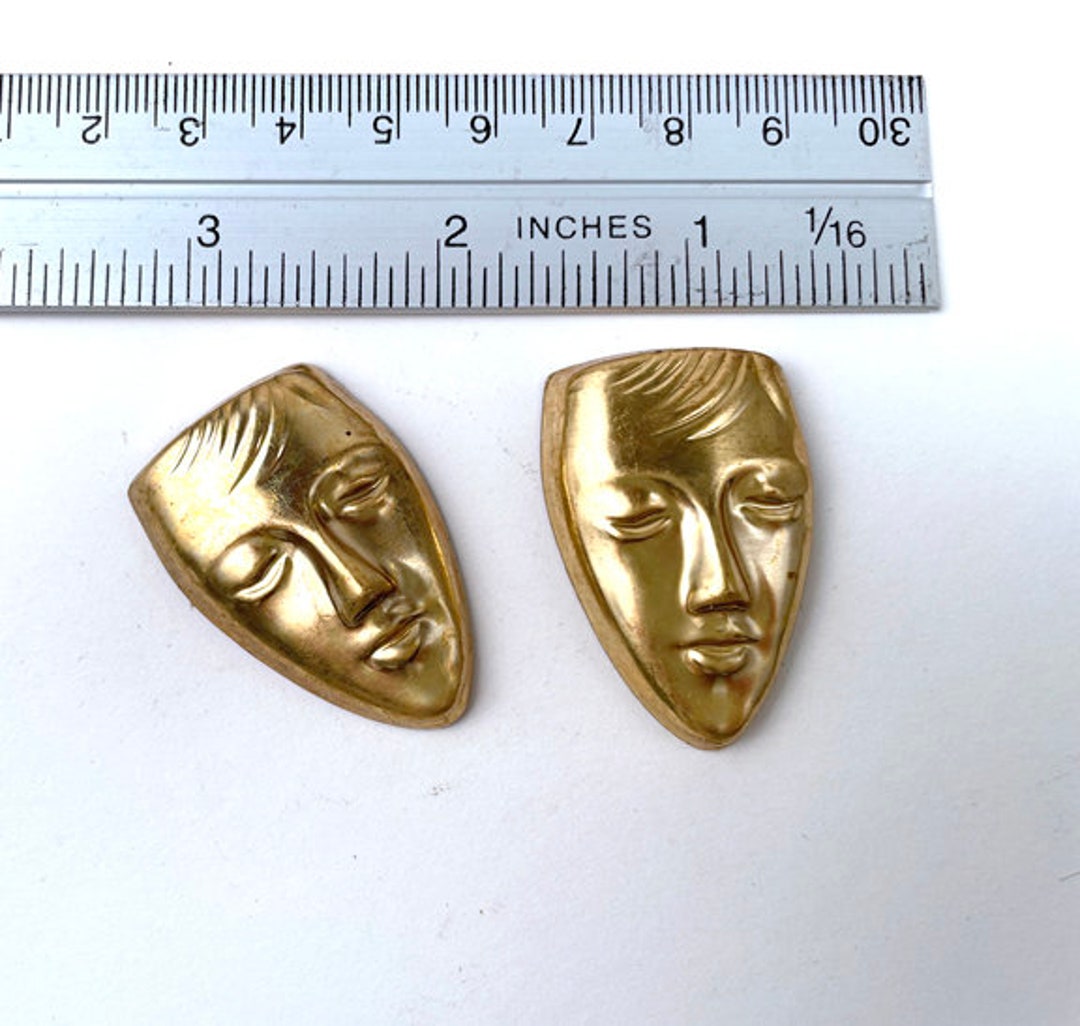 Solid Brass Hi-relief Formed Face - Sold in Units of 12 - Etsy