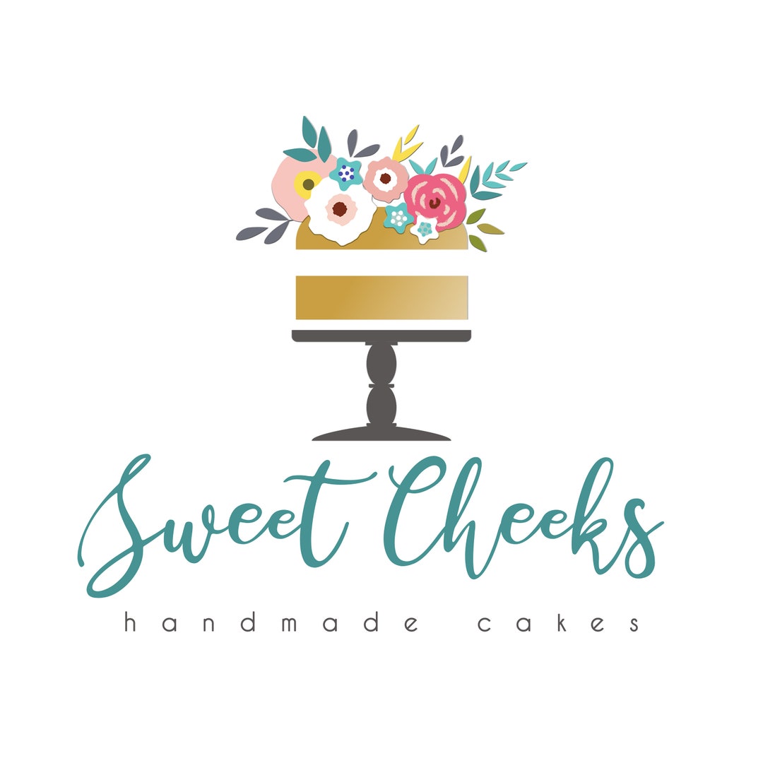 Cute Bakery Cake Logo, Simple Sweet, Premade Design, Feminine Lifestyle ...