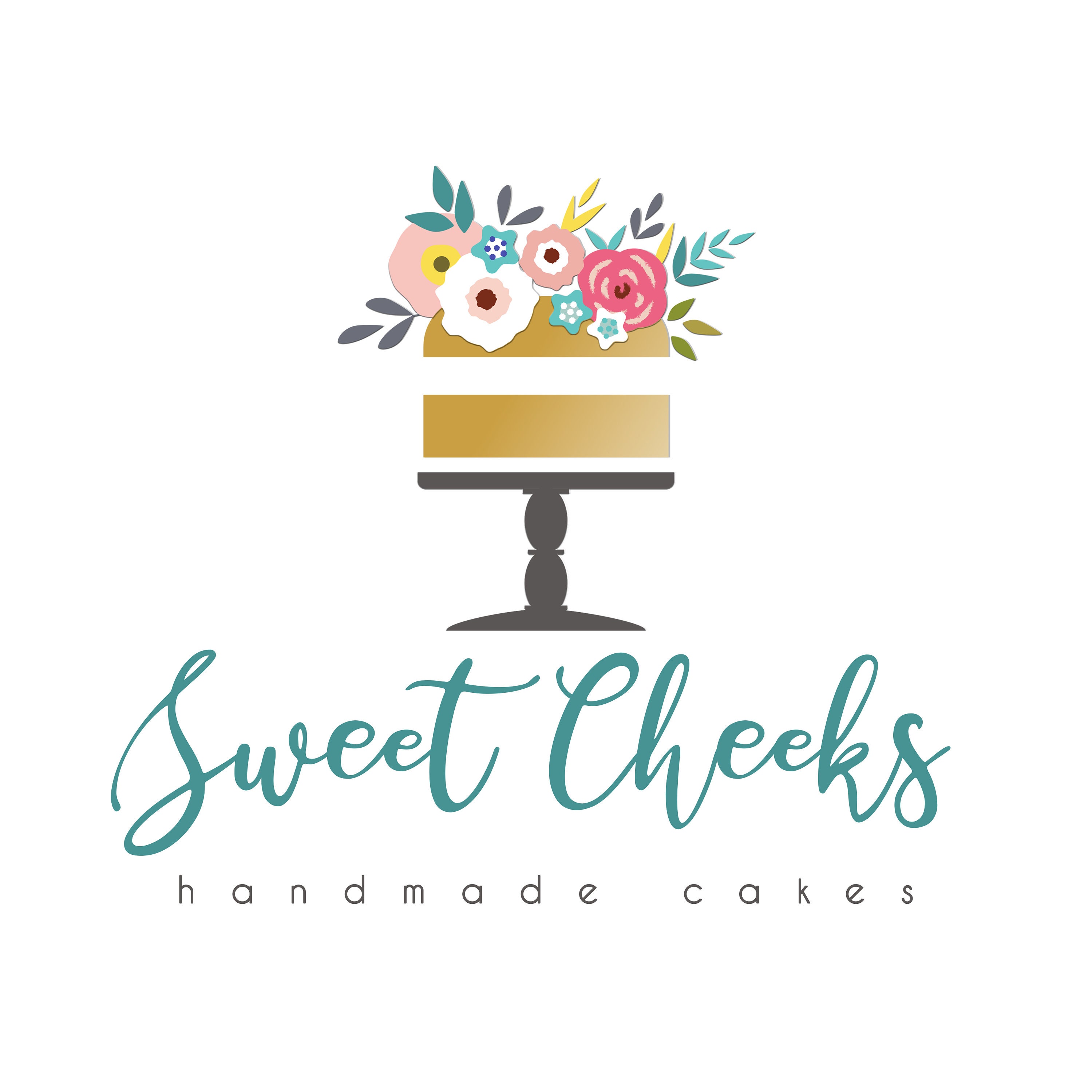 Cute Bakery Cake Logo, Simple Sweet, Premade Design, Feminine Lifestyle ...