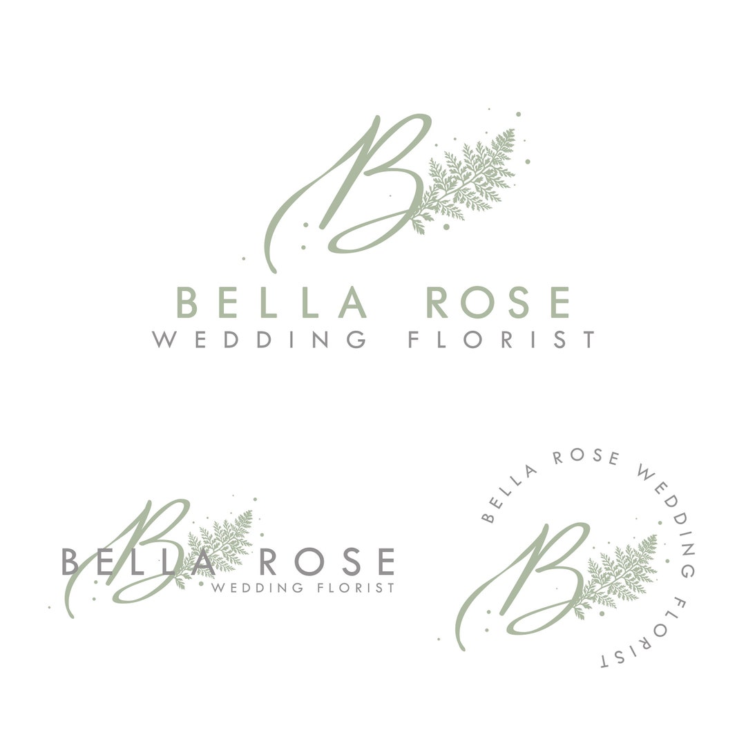 Modern Botanical Logo, Fern, Circle Premade Design, Photography ...