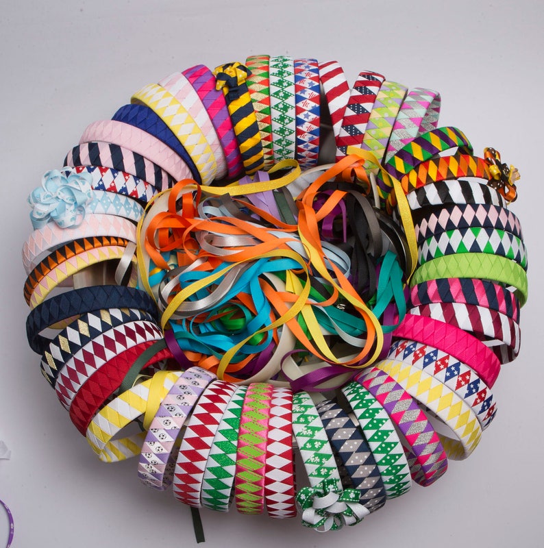 Woven Grosgrain Ribbons Run Through It 1 Headband Your - Etsy