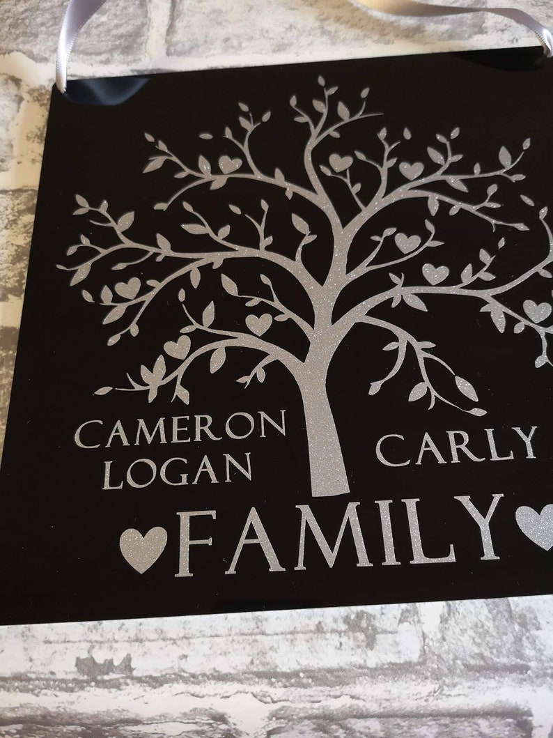 Personalised Family Tree Plaque Family Tree Our Family - Etsy Personalised Family Tree Plaque Family Tree Our Family - Etsy
