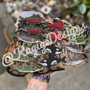 Beaded Fish Earrings, Sockeye Salmon Earrings, Rainbow Trout Earrings ...