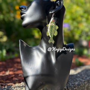 Beaded Fish Earrings, Sockeye Salmon Earrings, Rainbow Trout Earrings ...