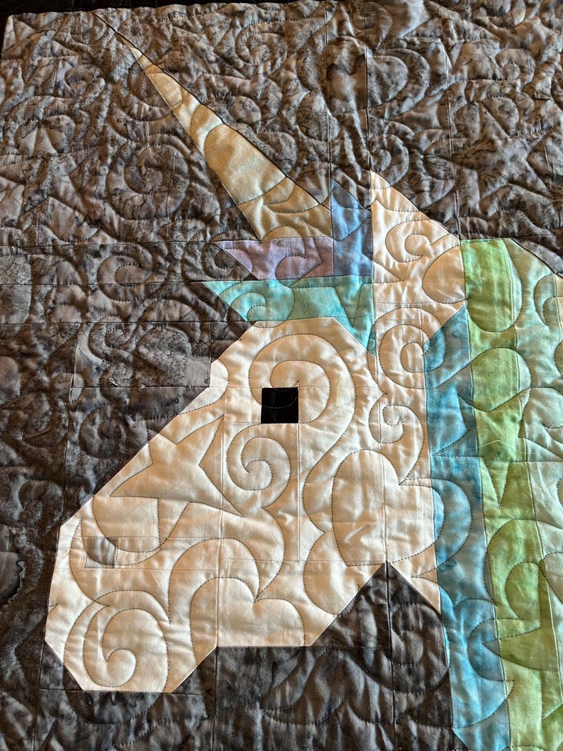 Rainbow Unicorn Kid's Quilt - Etsy