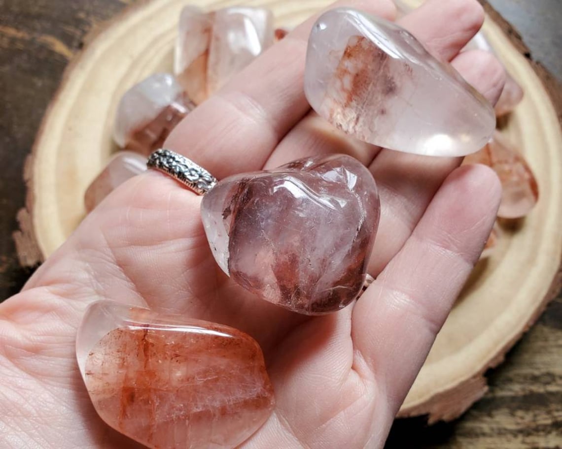 Tumbled Fire Quartz Fire Quartz Crystal Hematoid Quartz | Etsy