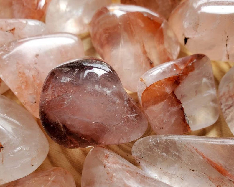 Tumbled Fire Quartz Fire Quartz Crystal Hematoid Quartz | Etsy