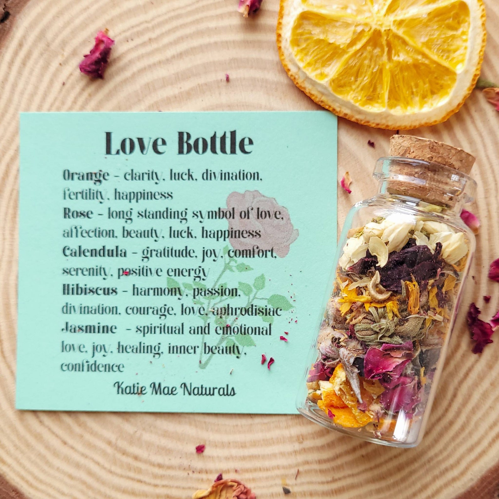 Love Spell Bottle | Herbs for Love | Witch Supplies - Etsy
