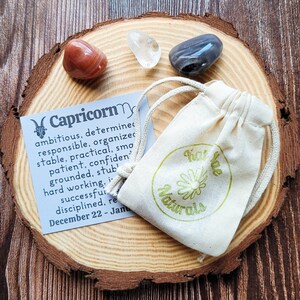 Capricorn Gemstone Set | Capricorn Crystal Set | Zodiac Gift for ...