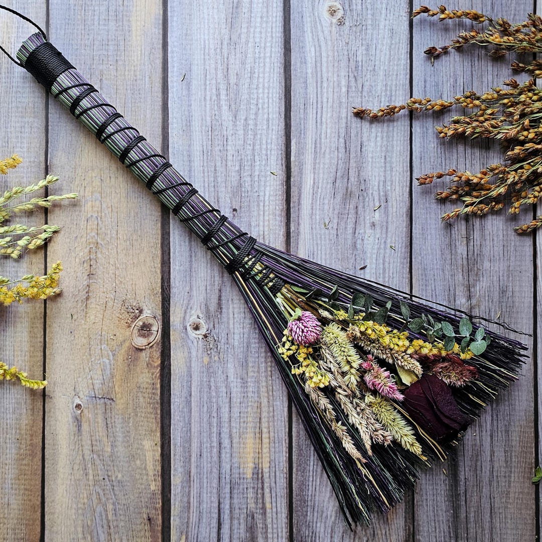 Altar Besom | Cottagecore Decorative Broom With Dried Florals ...