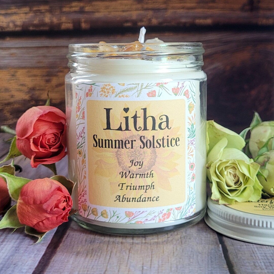 Litha Candle Summer Solstice Candle Midsummer Altar - Etsy