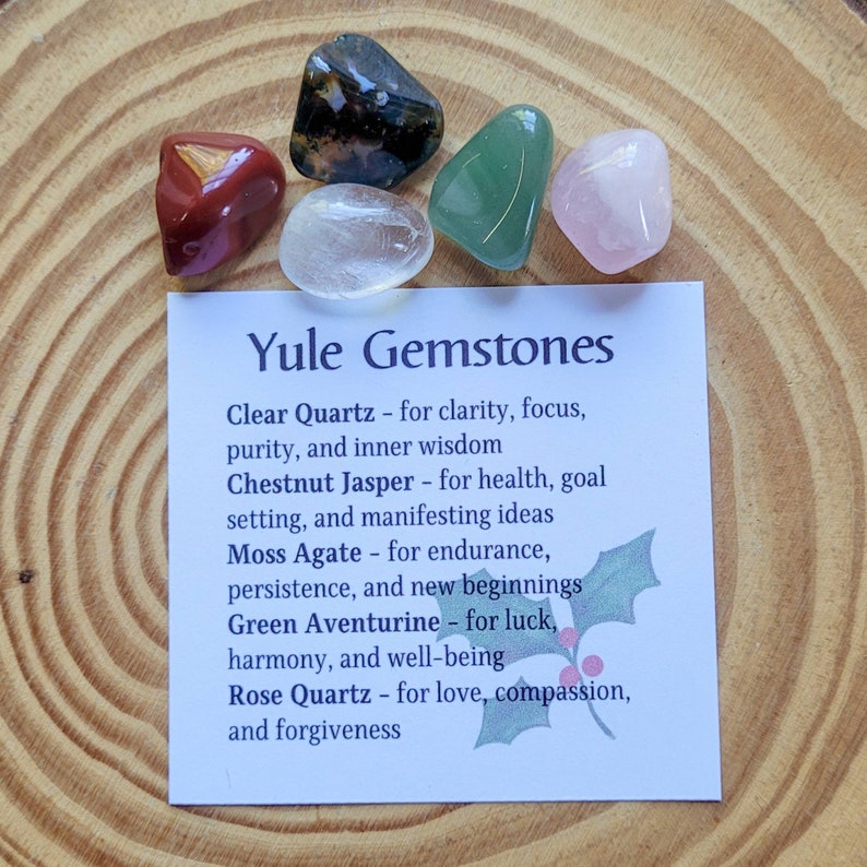 Yule Crystal Set Gemstones for Winter Solstice Yule - Etsy